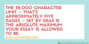 ERAS Personal Statement Length